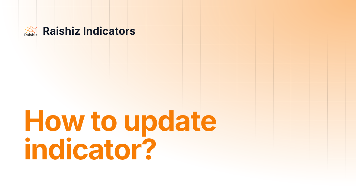 How to update indicator? | Raishiz Indicators